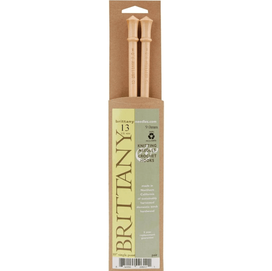 10" Birch Single Point Knitting Needles by Brittany – Halcyon Yarn